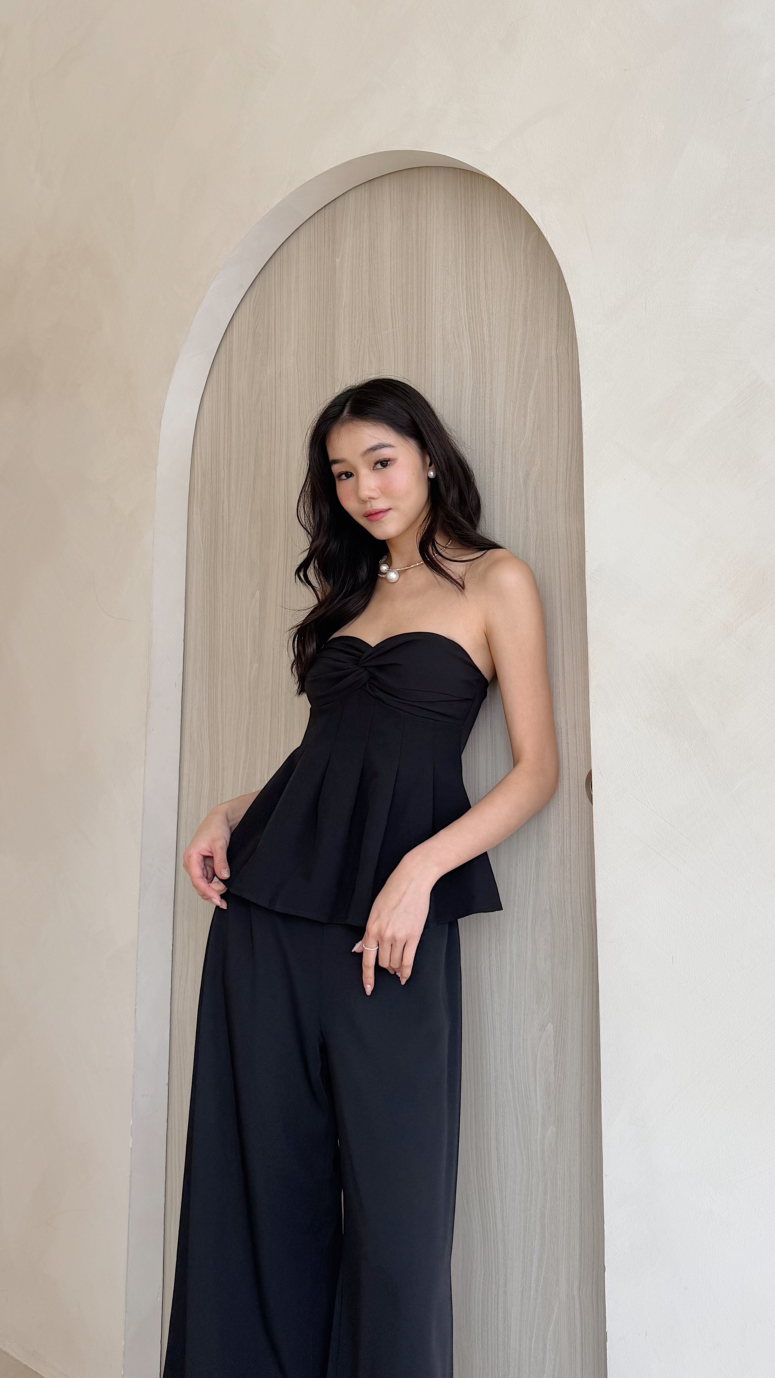 Alina V3 High Waisted Linen Pants in Black | Mikayla