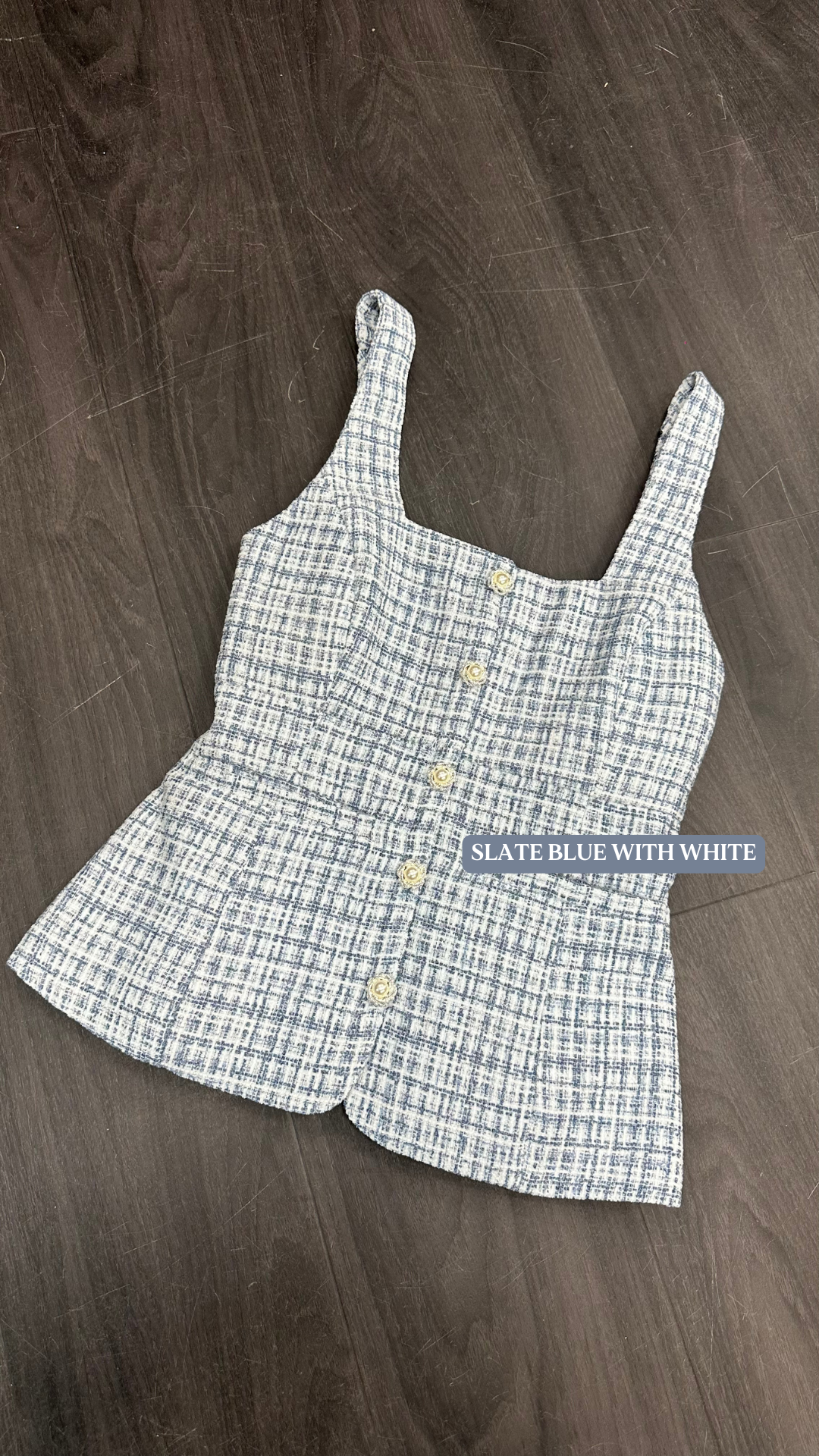 Gendis Suede Tweed Top | Mikayla