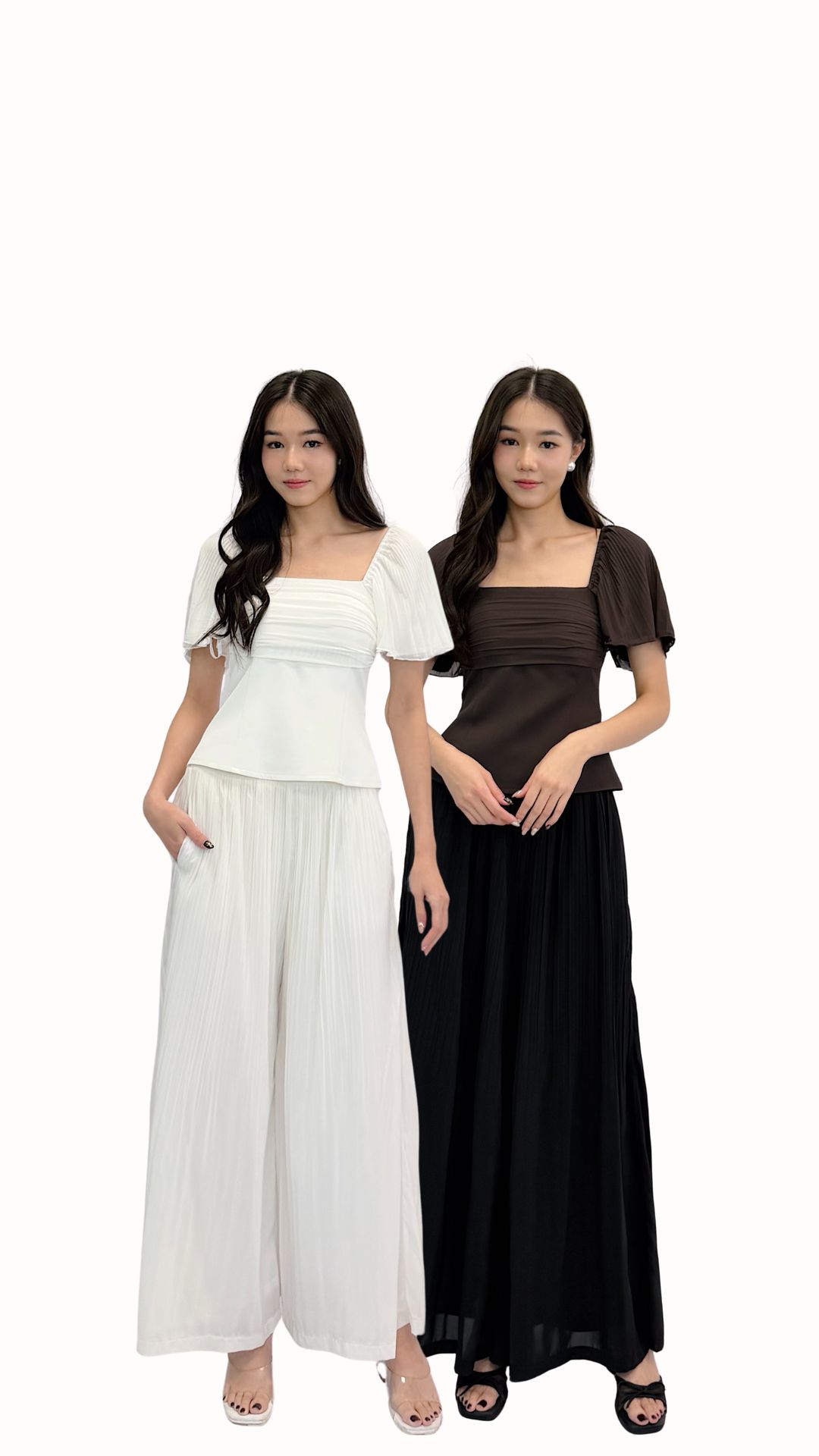 *PETITE* Tiana Micro Pleated Pants | Mikayla